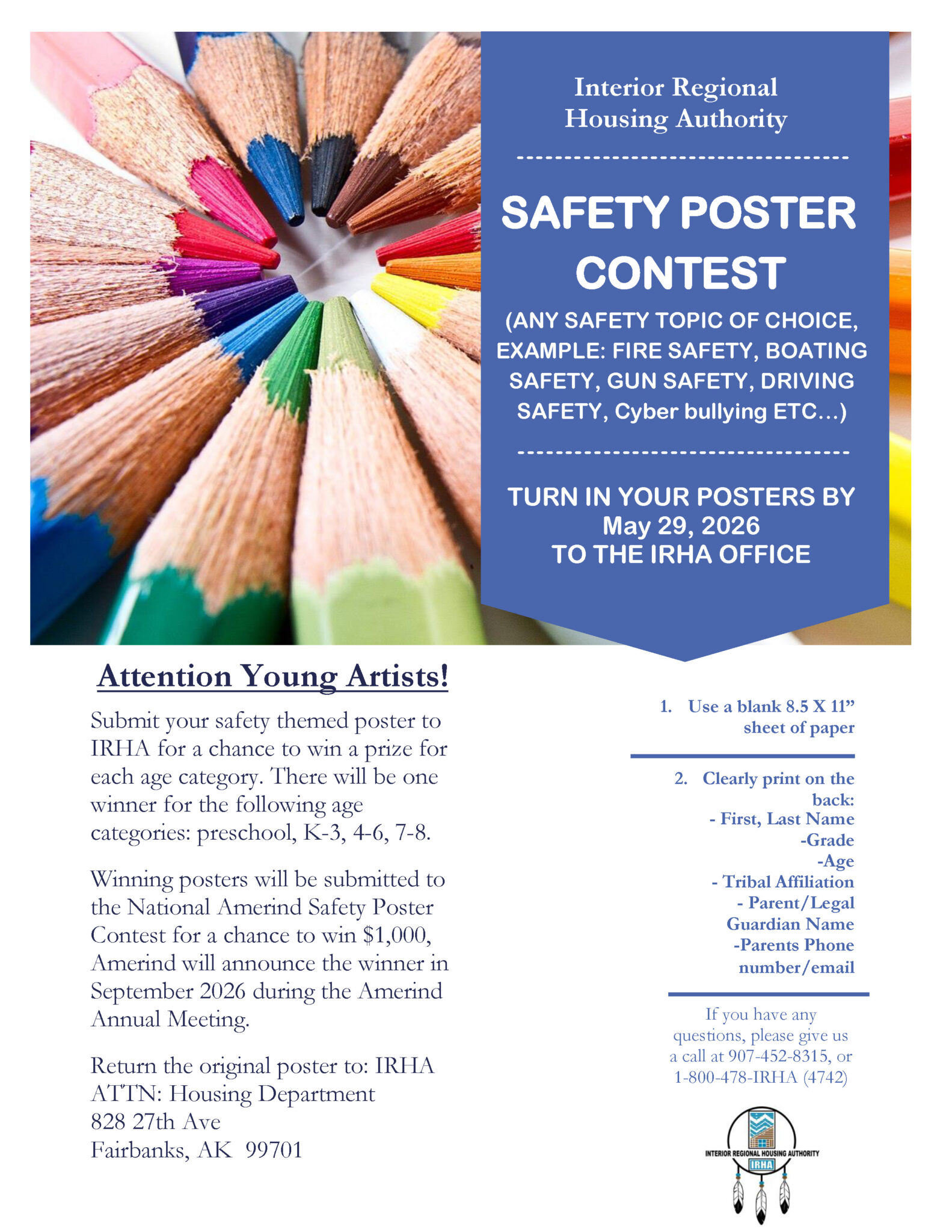 Safety Poster Contest - IRHA - Interior Regional Housing Authority